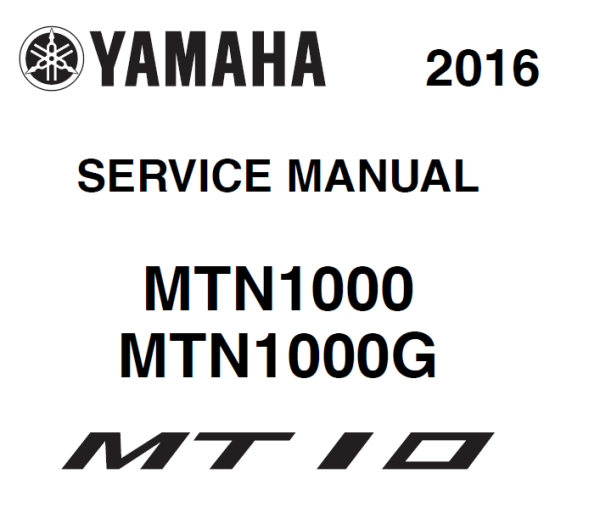 Yamaha MT-10 Owners Manual and Service Manual – Riders Corner New Zealand